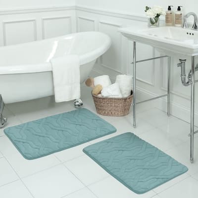 Drona Memory Foam 17 x 24-inch Bath Mat with BounceComfort Technology ...