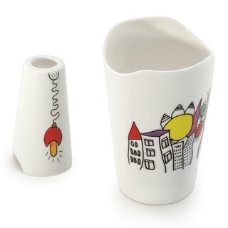 Eclipse Codriez Porcelain 2-piece Table Decoration Set - Bed Bath ...