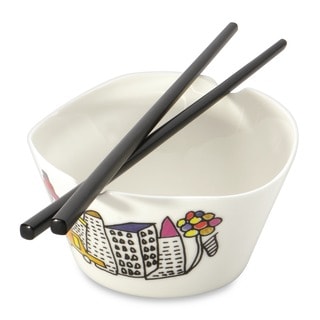 Eclipse Codriez Porcelain Rice Bowl and Chop Sticks - Bed Bath & Beyond ...