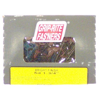 Grip Rite 4F1 1 Lb 1-1/2" Bright Smooth Shank Finish Nail - Bed Bath ...
