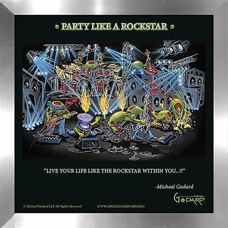 Michael Godard "Party Like a Rock Star" Fine Framed & Canvassed Wall ...
