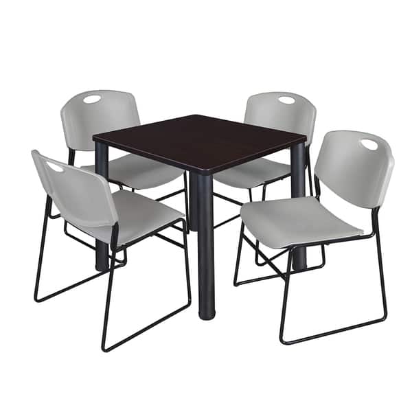 Kee Multicolored Laminate 30-inch Square Breakroom Table and Chairs (5 ...