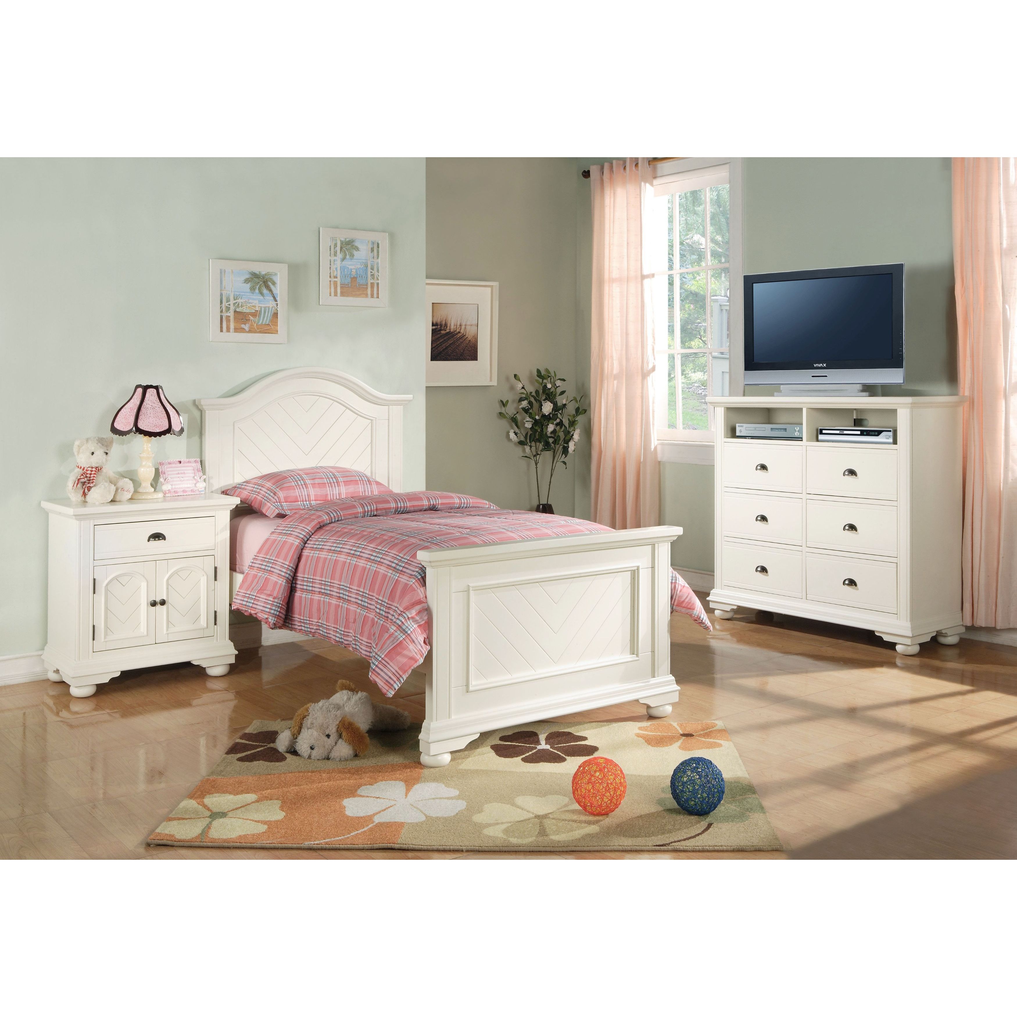 Picket House Furnishings Addison White Full Panel 5PC Bedroom Set Bed Bath Beyond 12818903