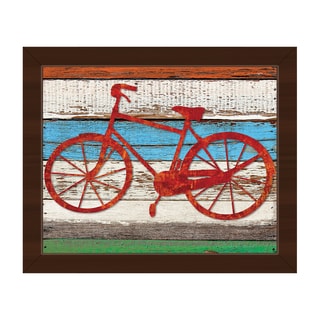 'Rustic Bicycle' Framed Canvas Wall Art - Bed Bath & Beyond - 12833086