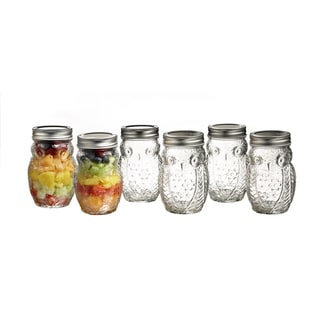 Silvertone/Clear Glass/Metal Owl Jars (Set of 6) - Bed Bath & Beyond ...