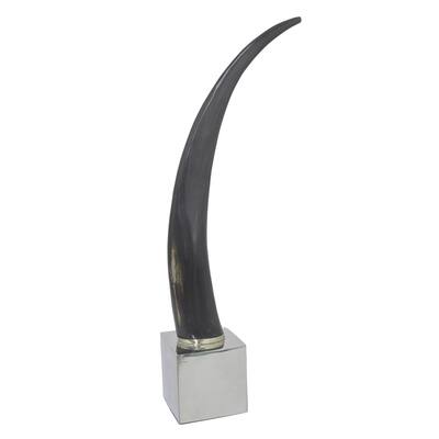 Three Hands Horn Decor With Stainless Steel Base - Overstock - 12850175