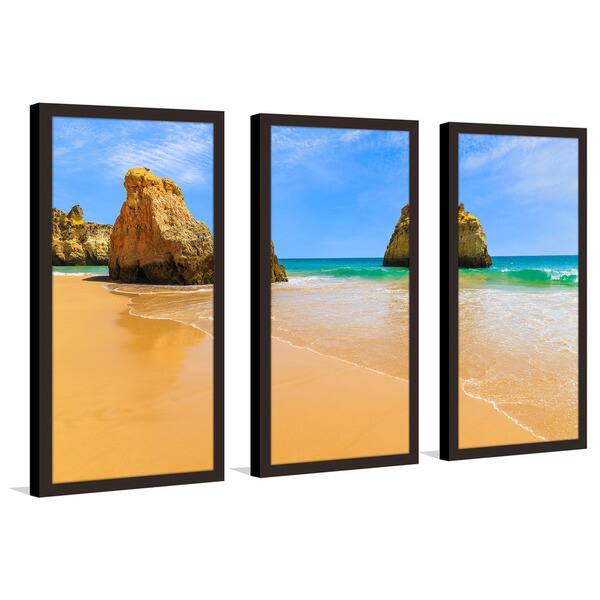 "Alvor Beach, Portugal" Framed Plexiglass Wall Art Set of 3 - Bed Bath ...