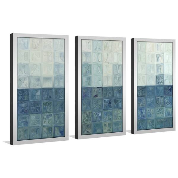 Mark Lawrence "Tile Art 6 2015 Max" Framed Plexiglass Wall Art Set of 3 ...