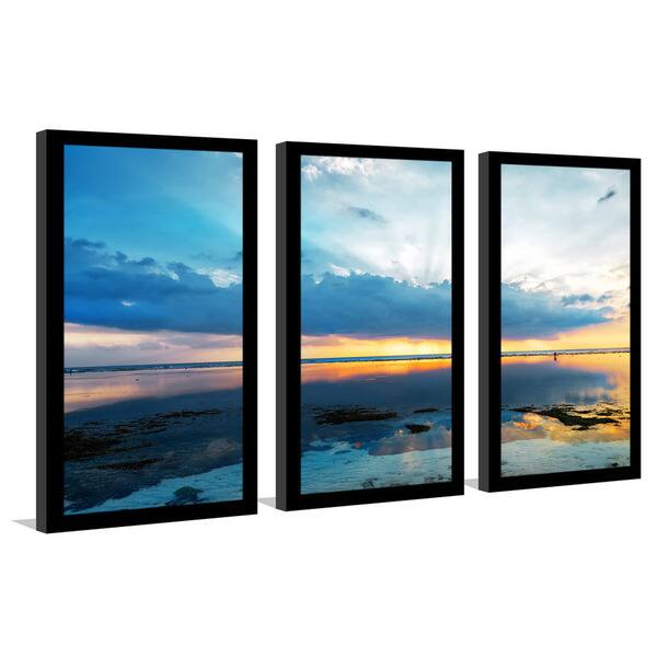 "Ocean Reflections" Framed Plexiglass Wall Art Set of 3 - Bed Bath ...