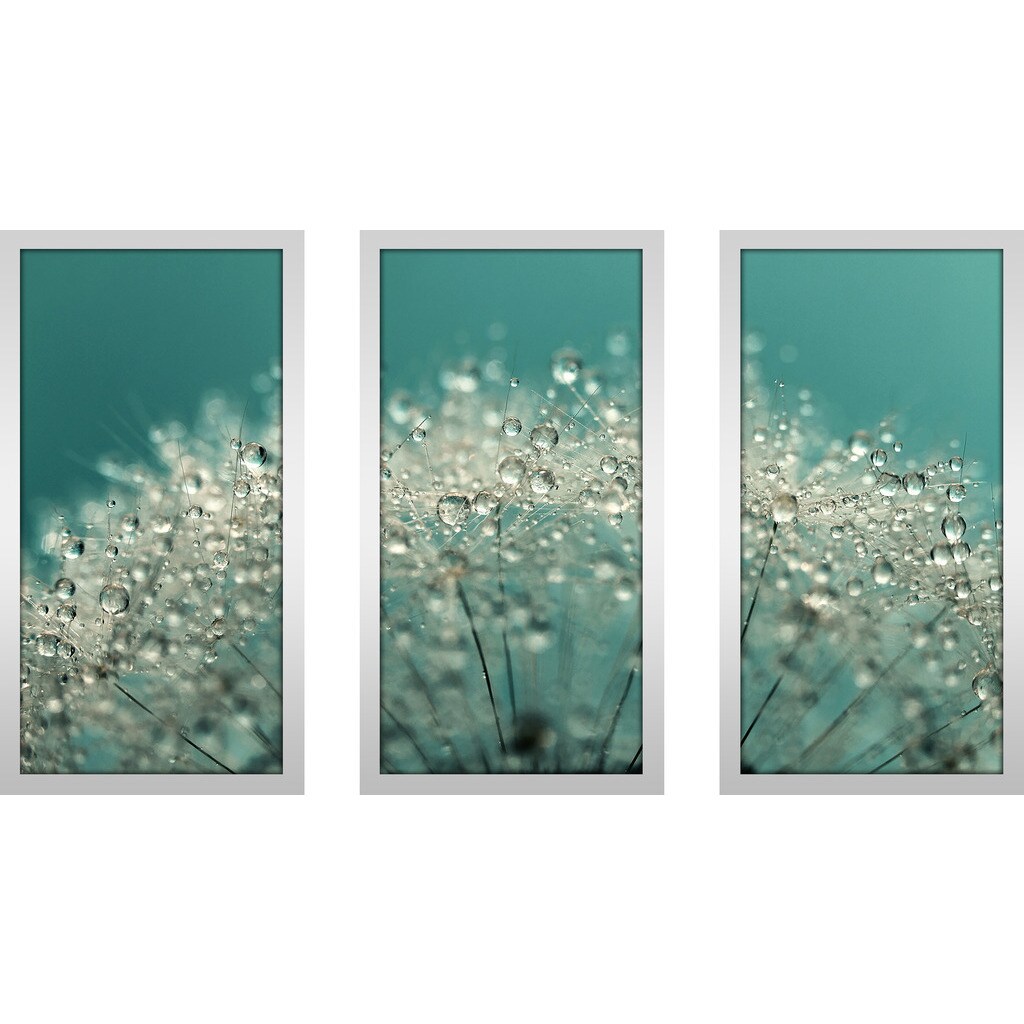 Sharon Johnstone "Indigo Sparkles" Framed Plexiglass Wall Art Set of 3 ...