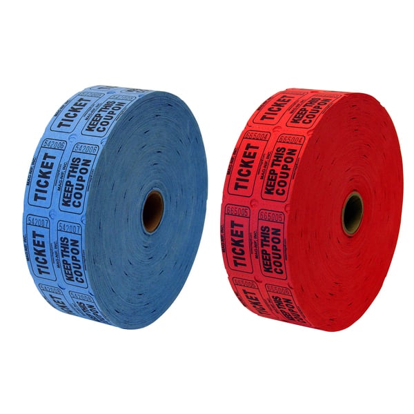 Magnif 04632 Double Ticket Rolls Assorted Colors 2,000 Count - Bed Bath ...