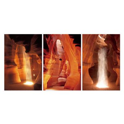 Furinno SeniA 'Antelope Canyon' 3-Panel MDF Framed Photography 42-inch ...