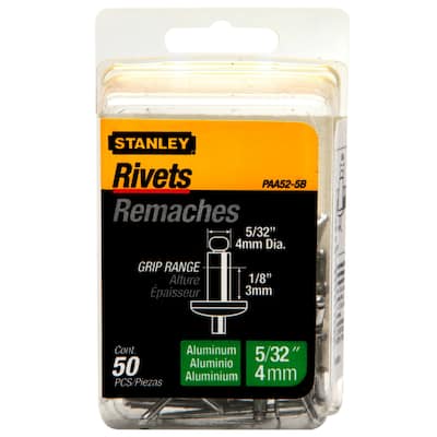 Stanley Hardware PAA52-5B 5/32" X 1/8" Aluminum Rivets 50-ct ...