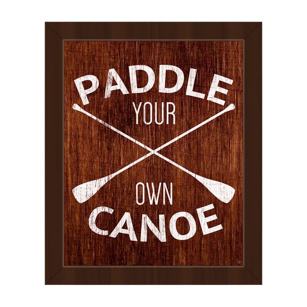 Paddle Your Own Canoe Framed Canvas Wall Art - Bed Bath & Beyond - 12862484