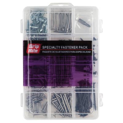 Grip Rite MPCOMBO Specialty Fastener Pack Assorted Sizes, 200 pc ...