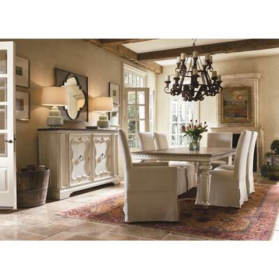 Universal Respite White Wood Upholstered Arm Chair (Set of 2 ...