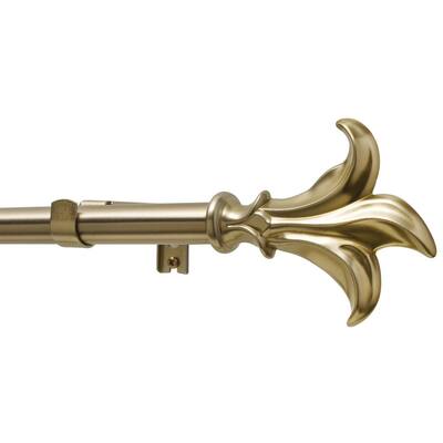 Levolor 66-inch to 120-inch Burnished Brass Leaf Rod Set - Overstock ...