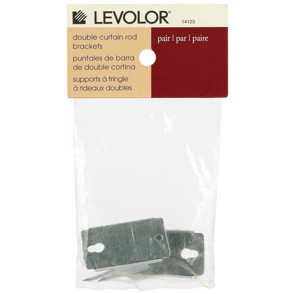 Levolor Double Rod Curtain Rod Brackets - Overstock - 12874666