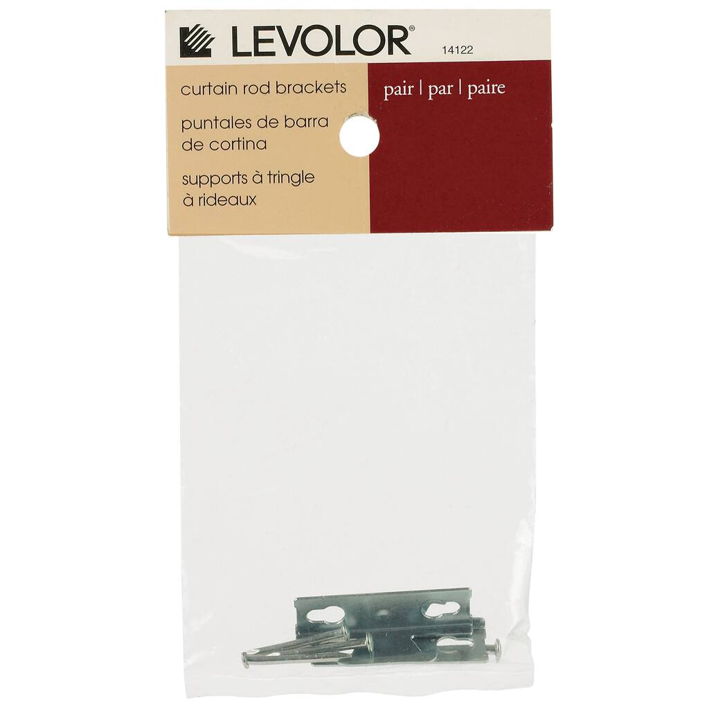 Levolor Single Rod Curtain Rod Brackets - Overstock - 12874667