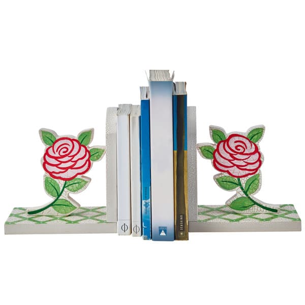 Fantasy Fields Crackled Rose Bookends (Pack of 2) - Bed Bath & Beyond ...