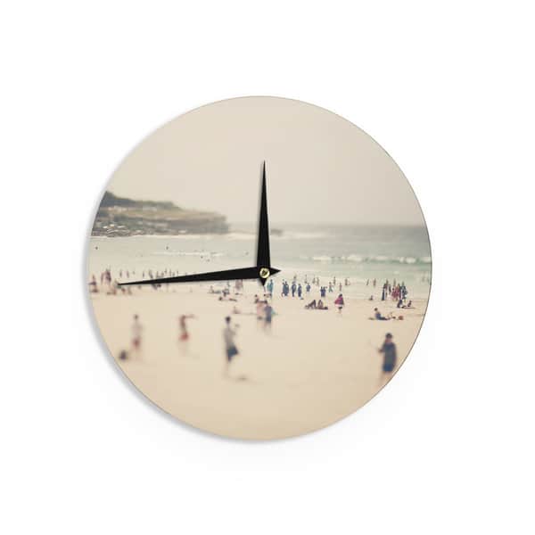 KESS InHouseCatherine McDonald 'Bondi Beach' Coastal People Wall Clock ...