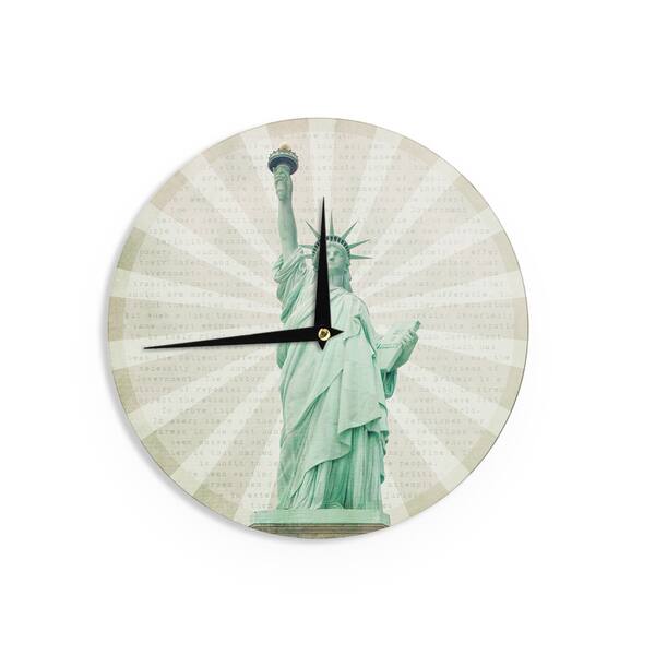 KESS InHouseCatherine McDonald 'The Lady' Statue of Liberty Wall Clock ...