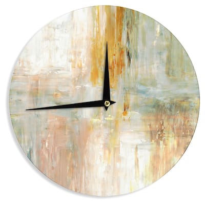 KESS InHouseCarolLynn Tice 'Coffee' Brown Paint Wall Clock - 12 ...