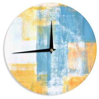 KESS InHouseCarolLynn Tice 'Color Combo' Blue Yellow Wall Clock - 12 ...