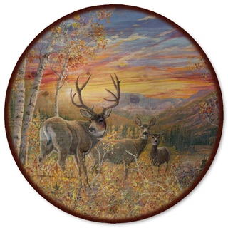 House & Homebody Co. Dream Maker Mule Deer Wood Lazy Susan - 18 x 18 ...