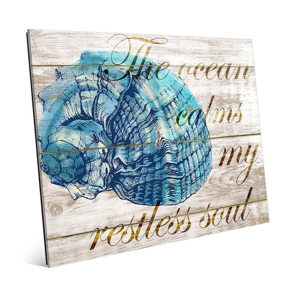 'The Ocean Calms My Restless Soul' Acrylic Wall Art - Overstock - 12917693