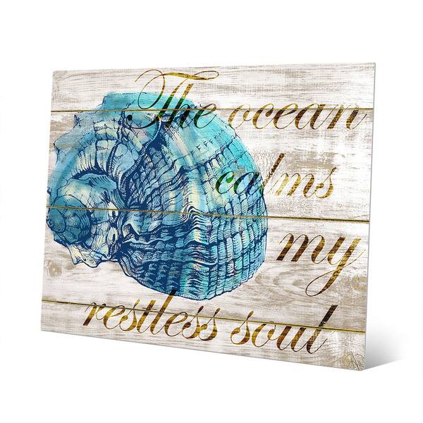 'The Ocean Calms My Restless Soul' Metal Wall Art - Bed Bath & Beyond ...