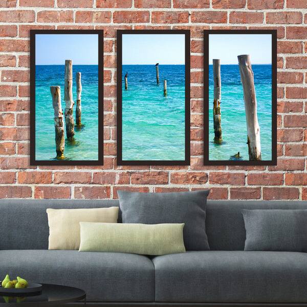 "Turqoise Waters" Framed Plexiglass Wall Art Set of 3 - Bed Bath ...