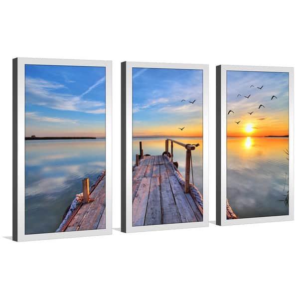 "Dockside" Framed Plexiglass Wall Art Set of 3 - Bed Bath & Beyond ...
