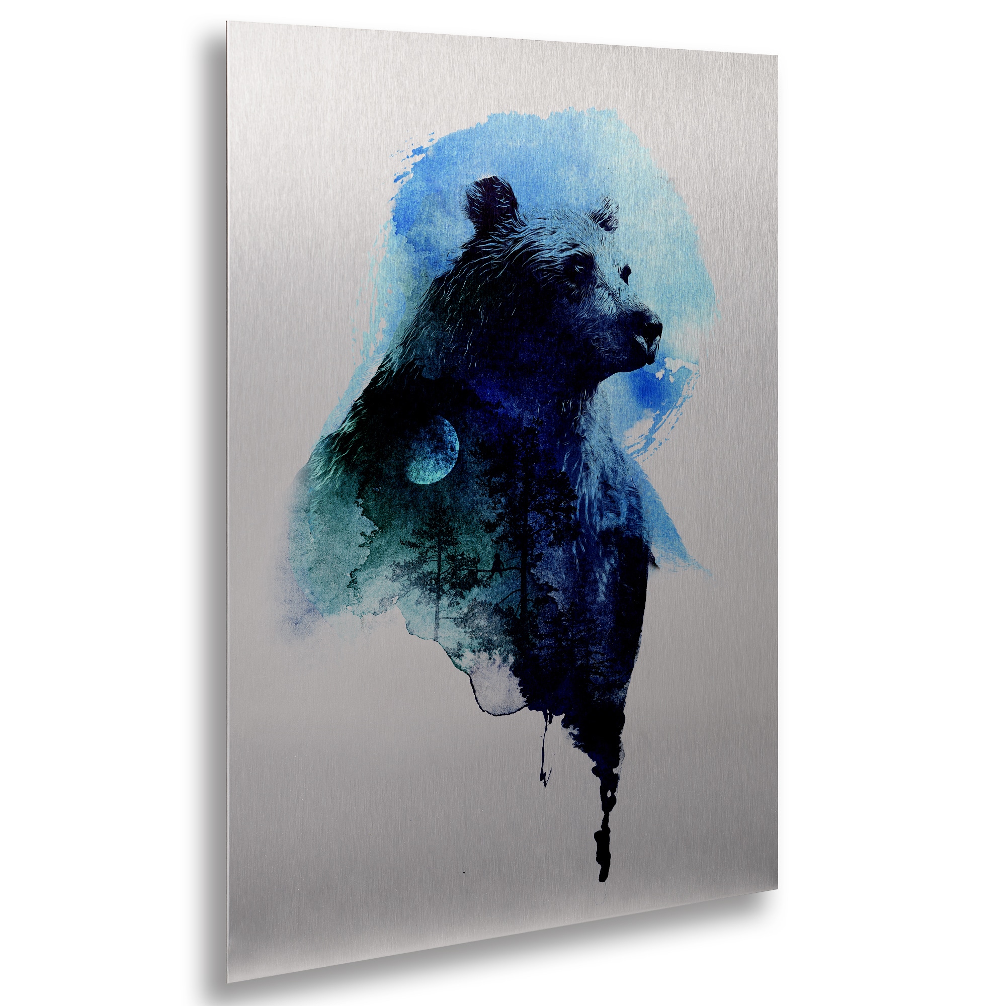 Robert Farkas 'Risky Road' Floating Brushed Aluminum Art - Bed Bath ...