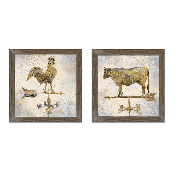 Nan - American Rooster & Cow Framed Print Set - Bed Bath & Beyond ...