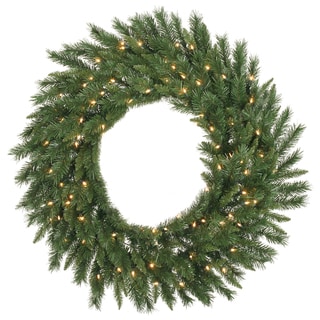 Imperial Pine 48-inch Wreath with 200 Warm White LED Lights - Bed Bath ...
