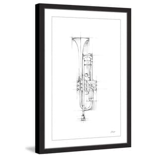 Marmont Hill - 'Trumpet Sketch' Framed Painting Print - Multi-Color ...