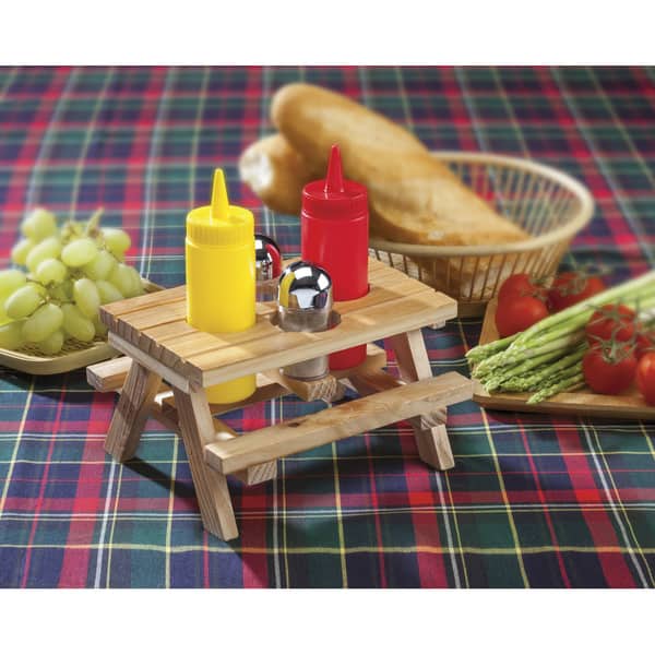 Wood Picnic Table Condiment Set - Bed Bath & Beyond - 12983623