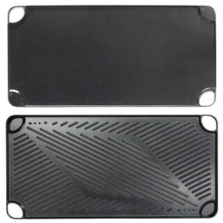 Black Cast-aluminum Reversible Grill and Griddle Pan (Case of 12) - Bed ...