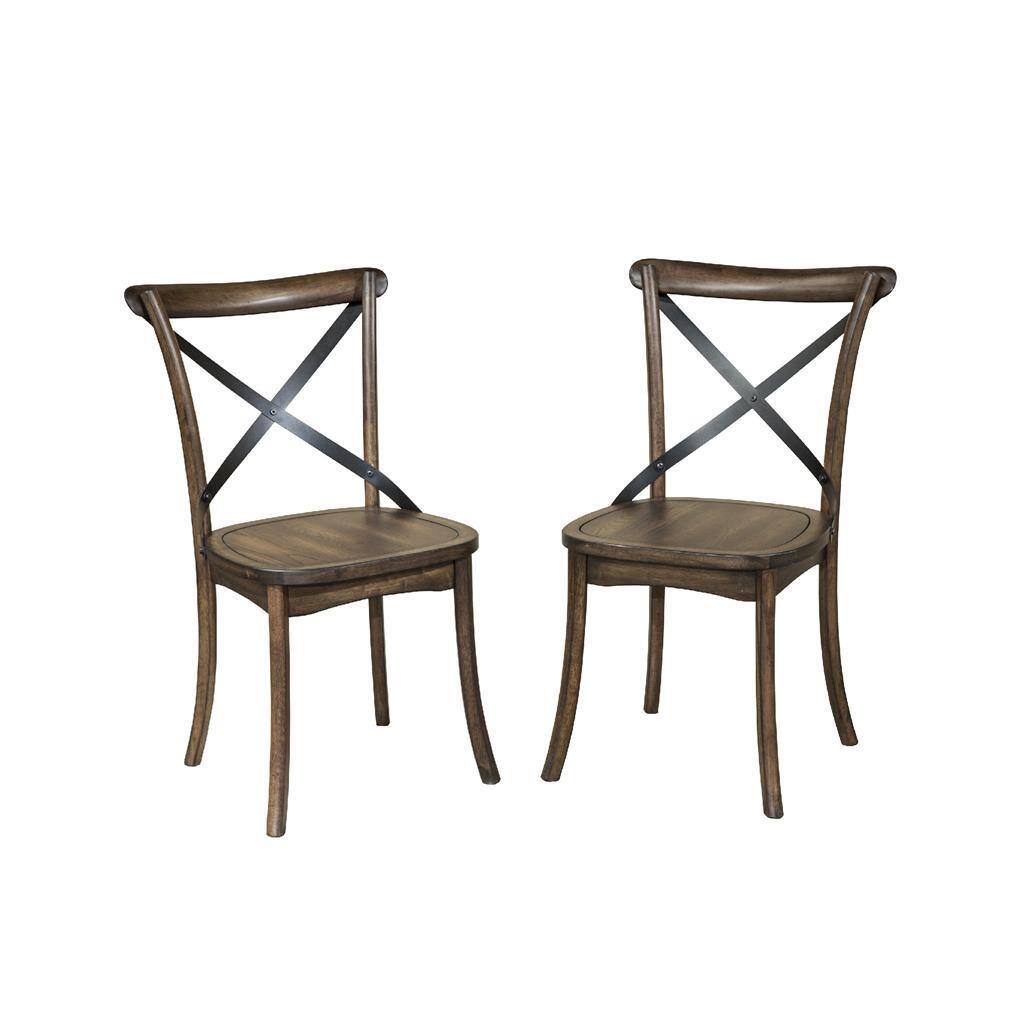 Intercon Walnut X-Back Dining Chair (Set of 2) - Overstock - 12990859