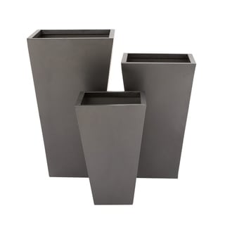 Set of 3 Modern 17, 21, and 25 Inch Trapezoidal Planters by Studio 350 ...