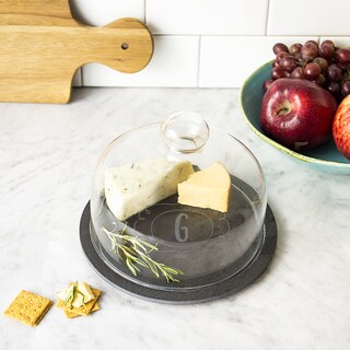 Personalized Black Slate Tray With Glass Dome - Bed Bath & Beyond ...