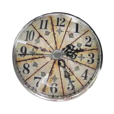 Glass Metal Clock Decorative Drawer Pull/Doors Knob (Set of 6 ...