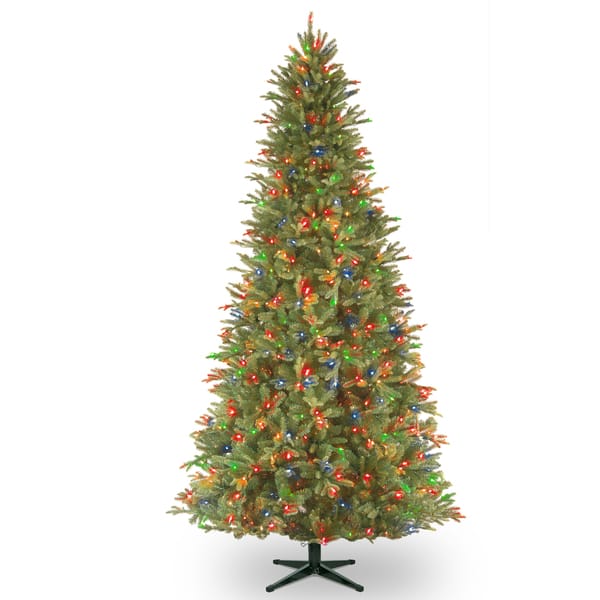 PowerConnect Tiffany Fir Slim 9-foot Tree with Multicolor Lights - 7.5 ...
