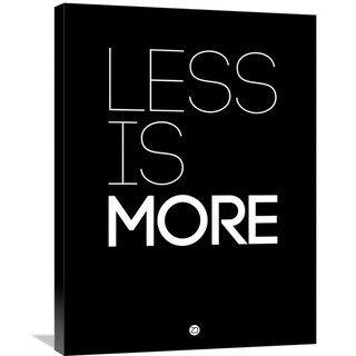 Naxart Studio 'Less Is More Poster Black' Stretched Canvas Wall Art ...