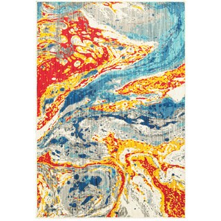 Joyful Bold Abstract Waves Area Rug - Bed Bath & Beyond - 13008256