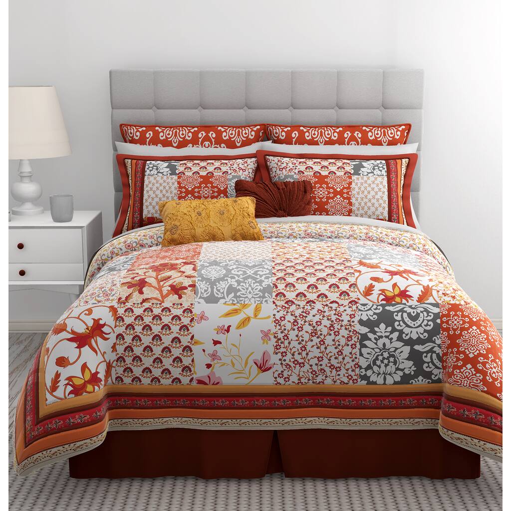 Morocco Queen Sized 8 Piece Comforter Set - Overstock - 13008278