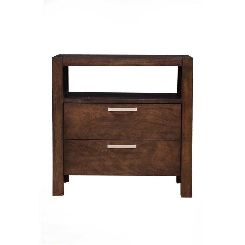 Alpine Austin Nightstand with Drawer and Shelf - Overstock - 13009141