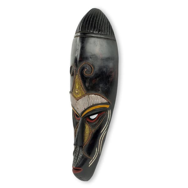Handmade Sese Wood 'Biri' African Wall Mask (Ghana) - Bed Bath & Beyond ...