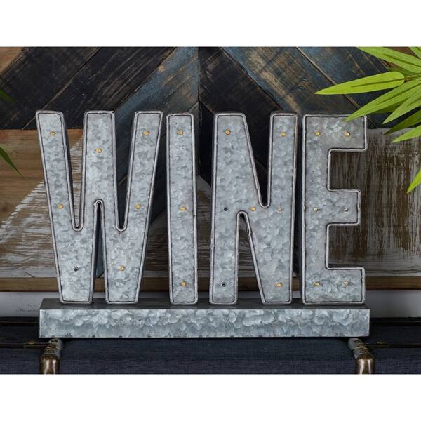 Benzara Enchanting Metal LED Wine Sign - Bed Bath & Beyond - 13044101